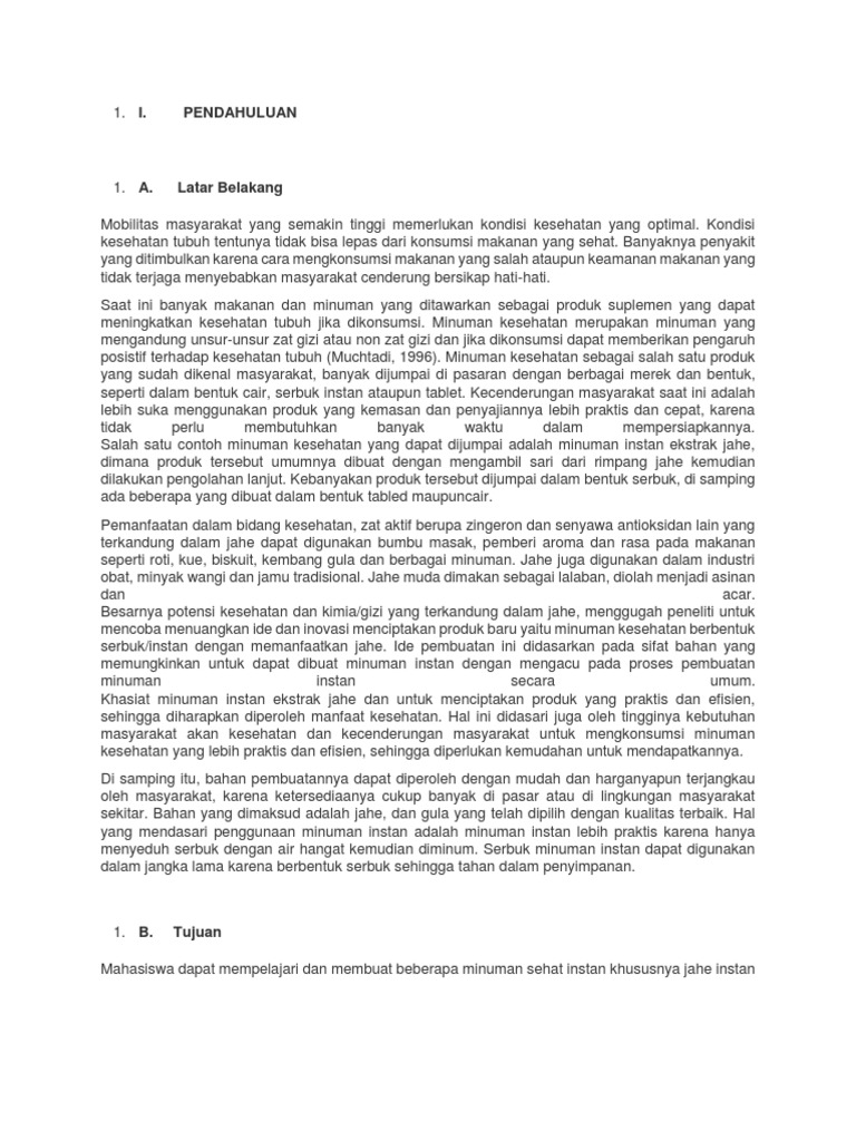 Jahe Instan | PDF | Pengembangan Diri | Kesehatan Holistik