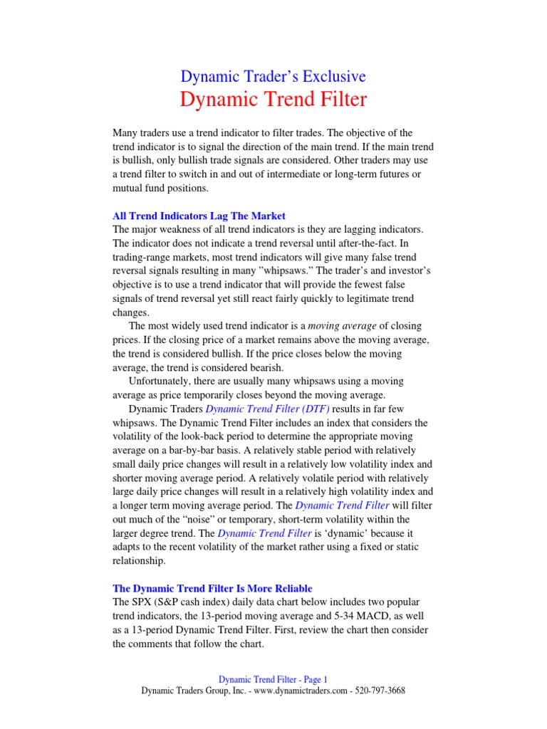 DT Trend Filter | PDF | Market Trend | Financial Economics