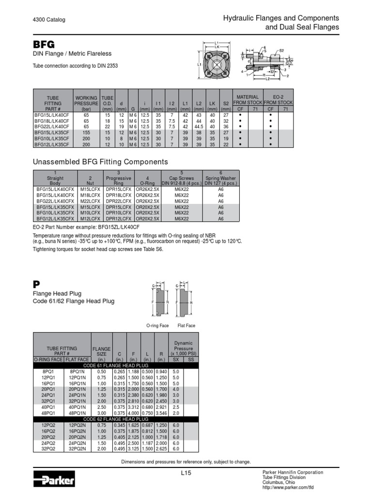 Hydraulic - Flanges HEAD PLUG CODE 62 | PDF | Mechanical Engineering ...