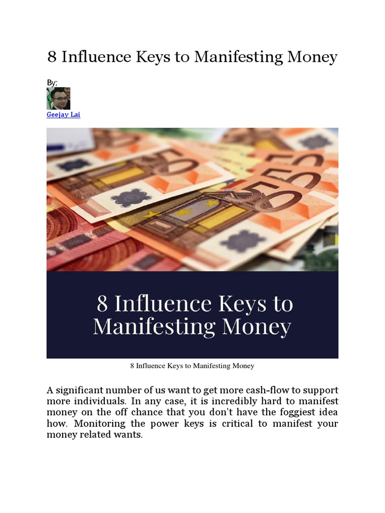 8 Influence Keys To Manifesting Money | PDF