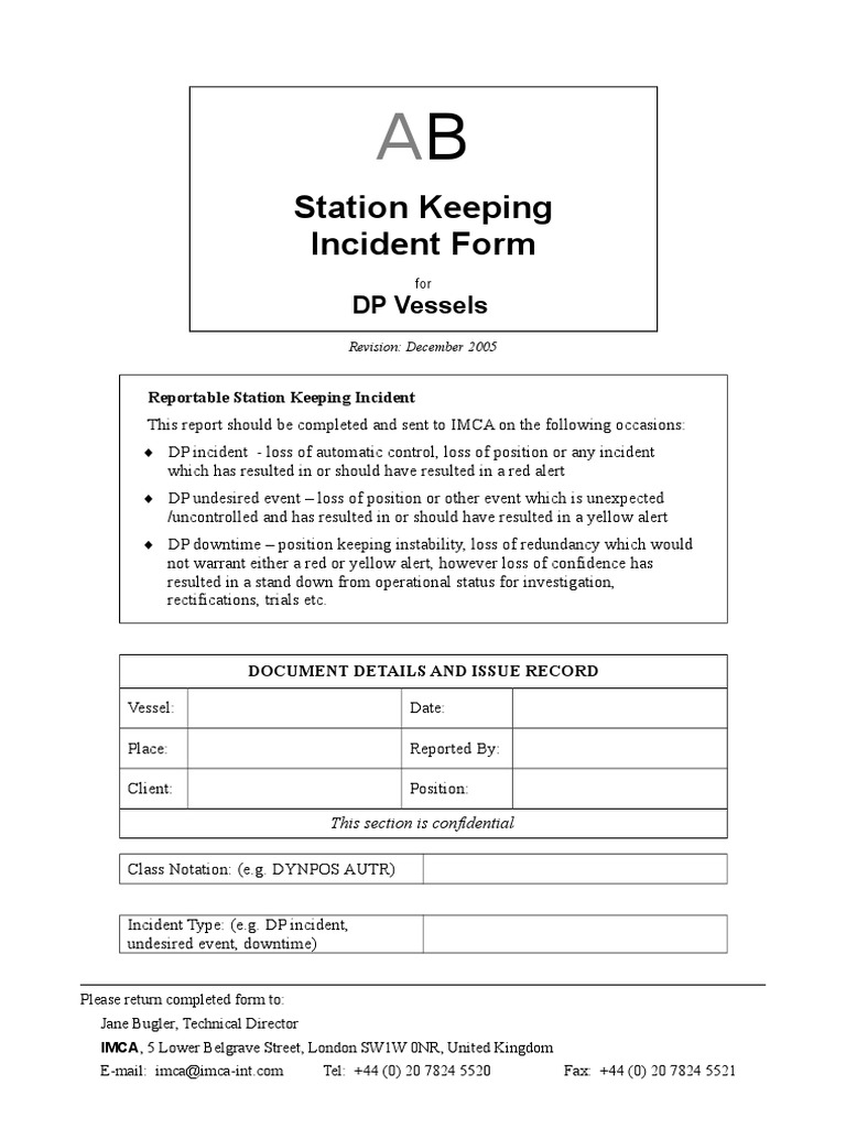 Station Keeping Incident Report | PDF