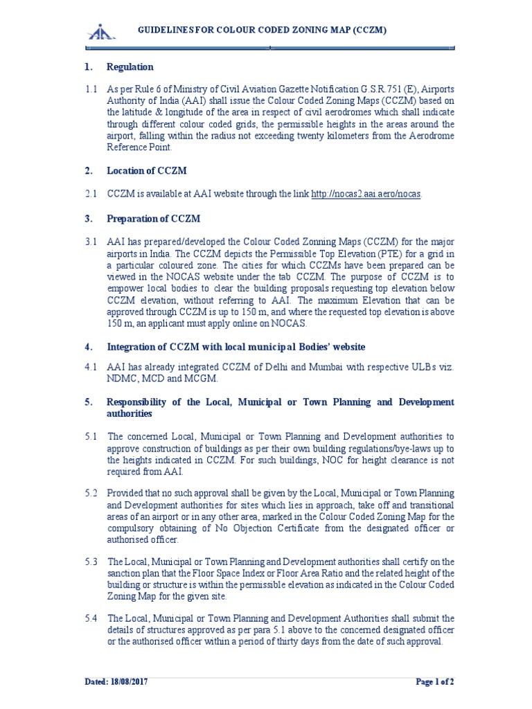 Aai Guidelines | PDF | Zoning | Map