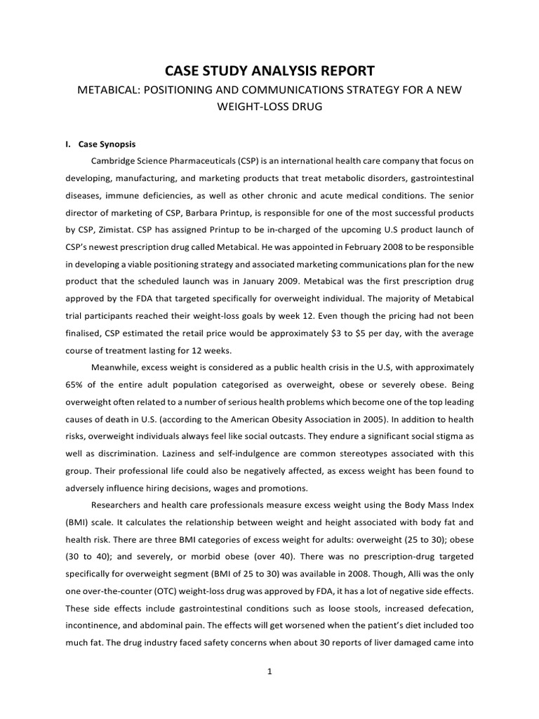 Metabical Positioning and Communications Strategy For A New Weight Loss ...