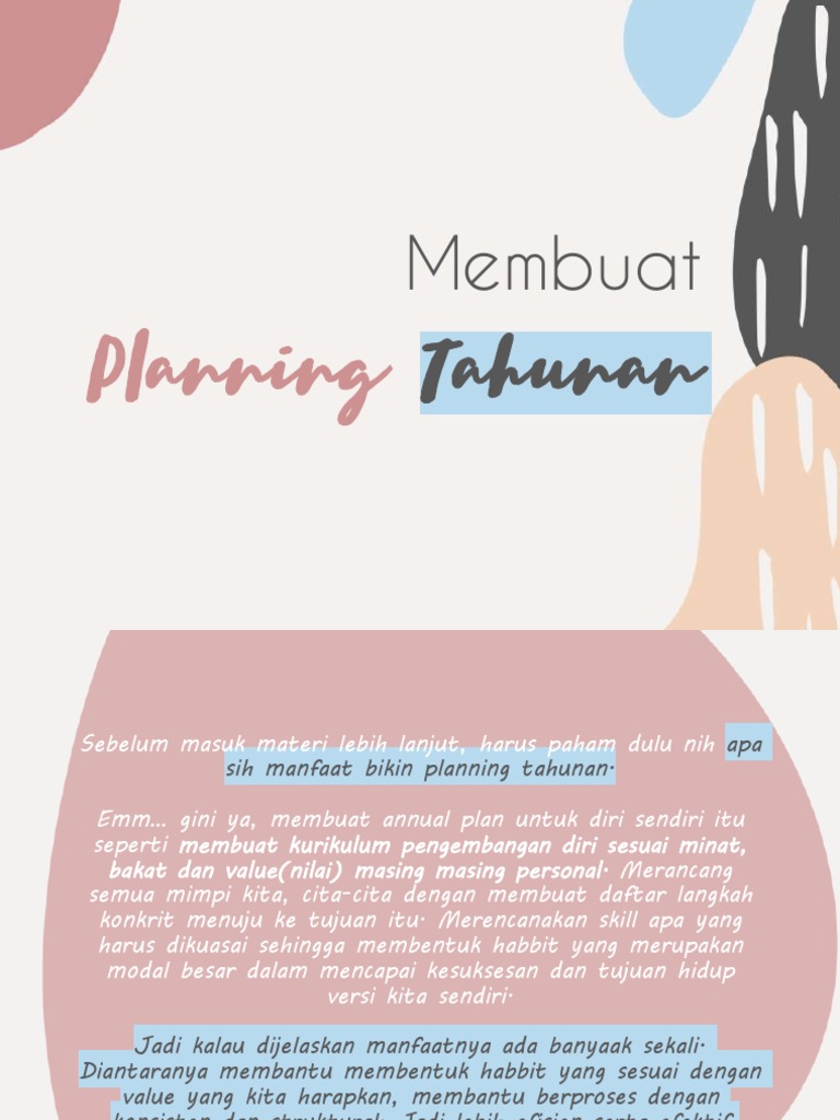 Membuat Planning Tahunan | PDF