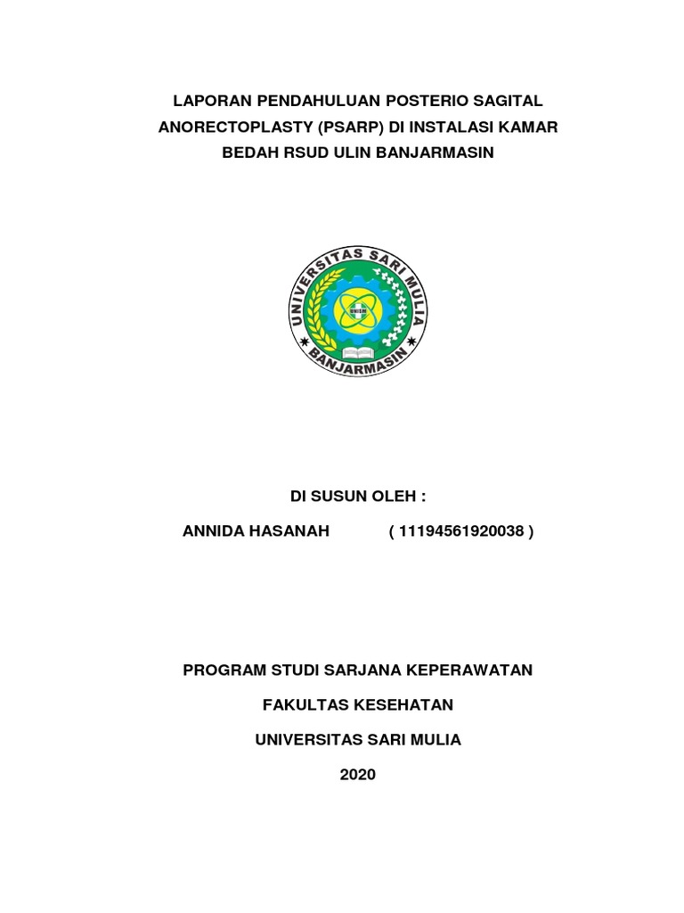 Pendahuluan Operasi PSARP di RSUD Ulin | PDF | Pengembangan Diri ...
