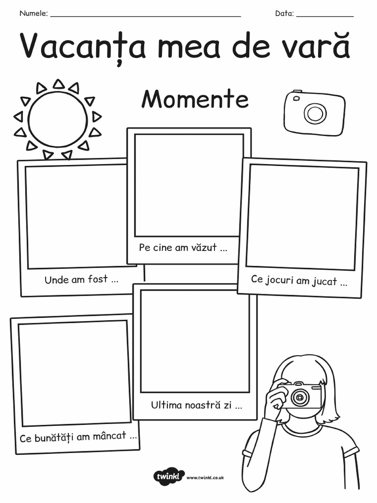 Momente Din Vacanta Mea de Vara - Fisa PDF | PDF