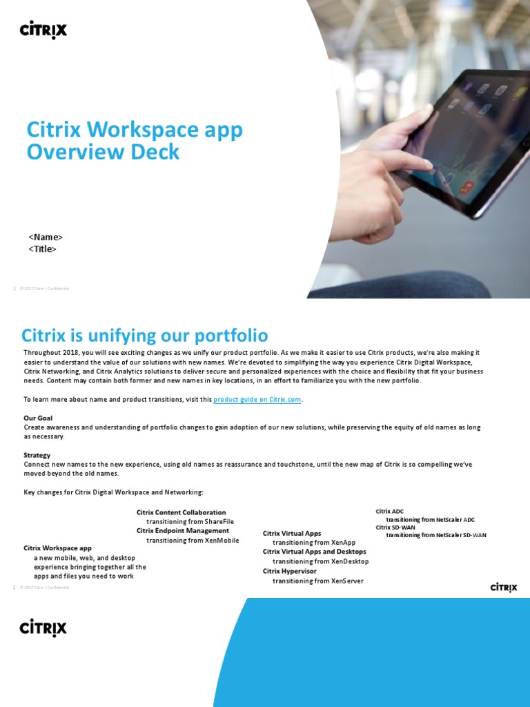 Citrix Workspace App - Executive Overview | PDF | Citrix Systems | Web ...