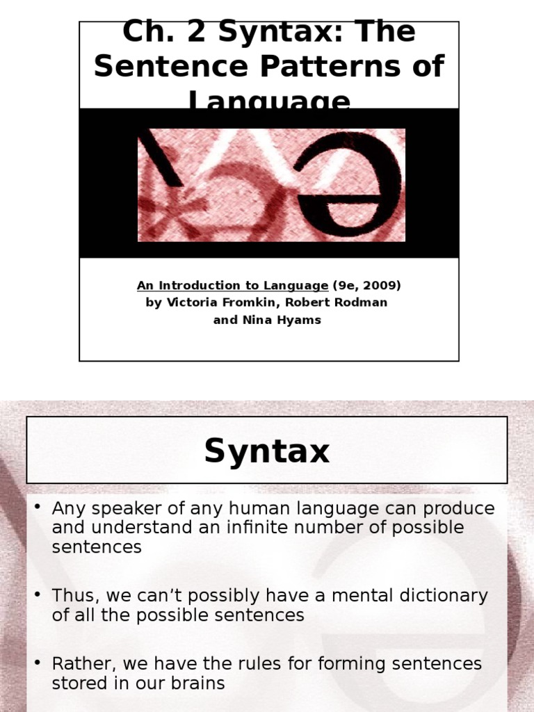 Syntax Powerpoint | PDF | Phrase | Verb