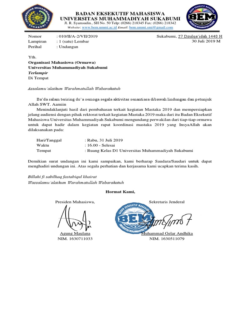 010-Undangan Ormawa PDF | PDF