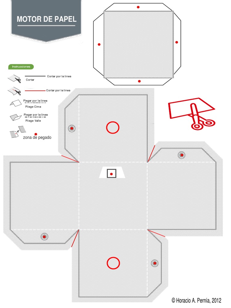 Motor de Papel (Papercraft) | PDF | Vehículos | Vehículo de motor