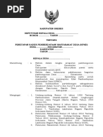 Contoh SK Pengangkatan Dan Penetapan Pengurus PKK Desa | PDF