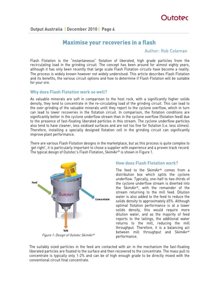 Flash Flotation PDF | PDF | Chemistry | Materials
