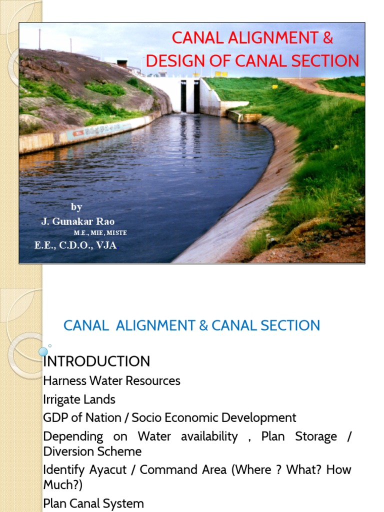 CANAL ALIGNMENT & DESIGN CANAL SECTION.pdf | Canal | Levee