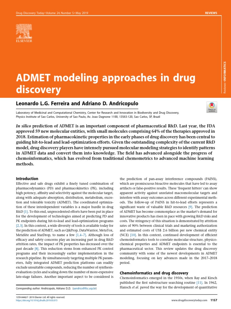 ADMET Modeling Approaches in Drug Discovery | PDF | Quantitative Structure–Activity Relationship ...