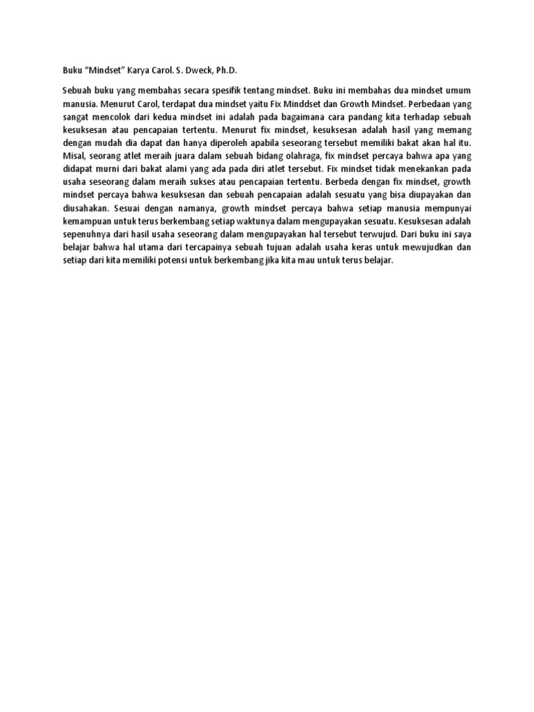 Review Buku Mindset Pdf
