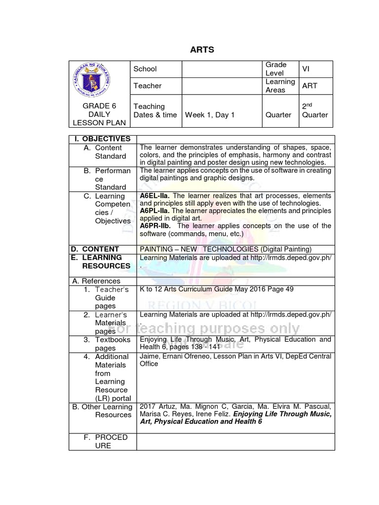 Art Q2 G6 | PDF | Paintings | Graphic Design