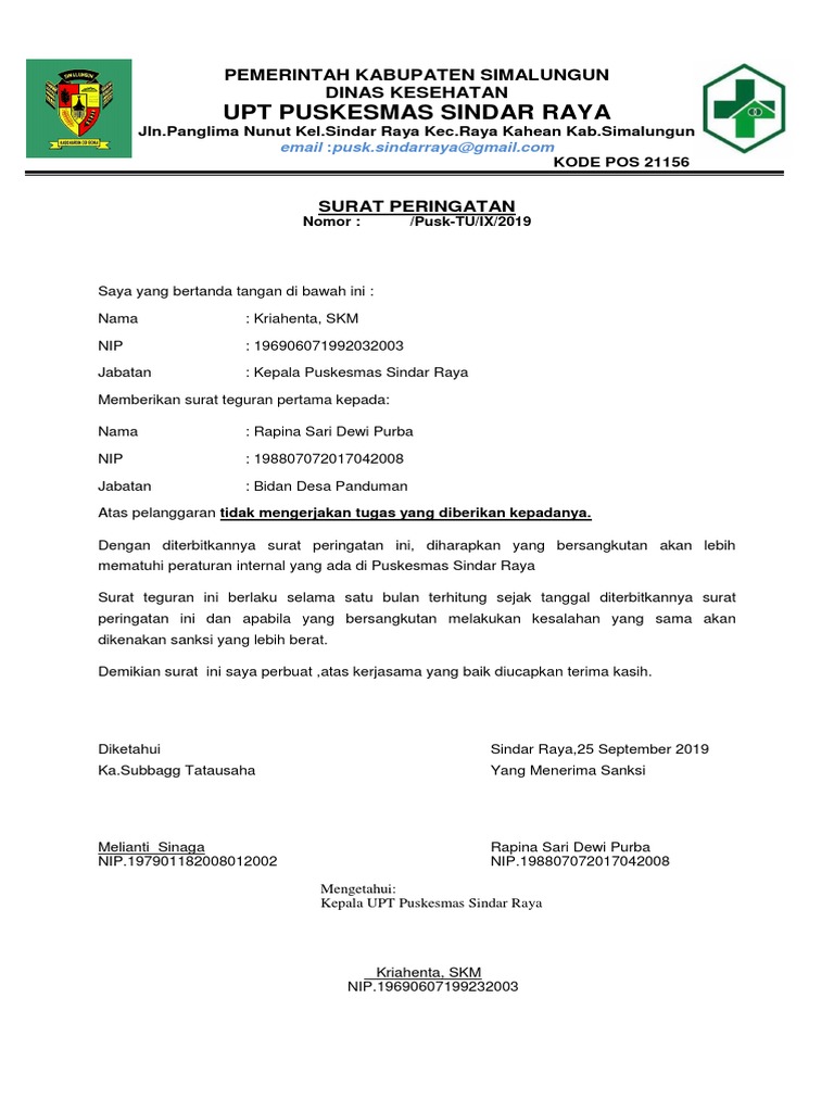 Surat Peringatan | PDF