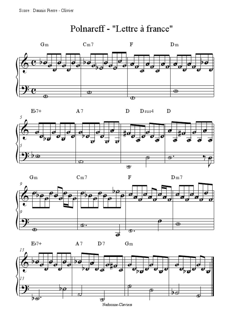 Polnareff - Lettre À France | PDF