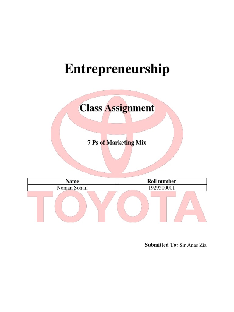 Toyota Marketing Mix | PDF | Toyota | Sales