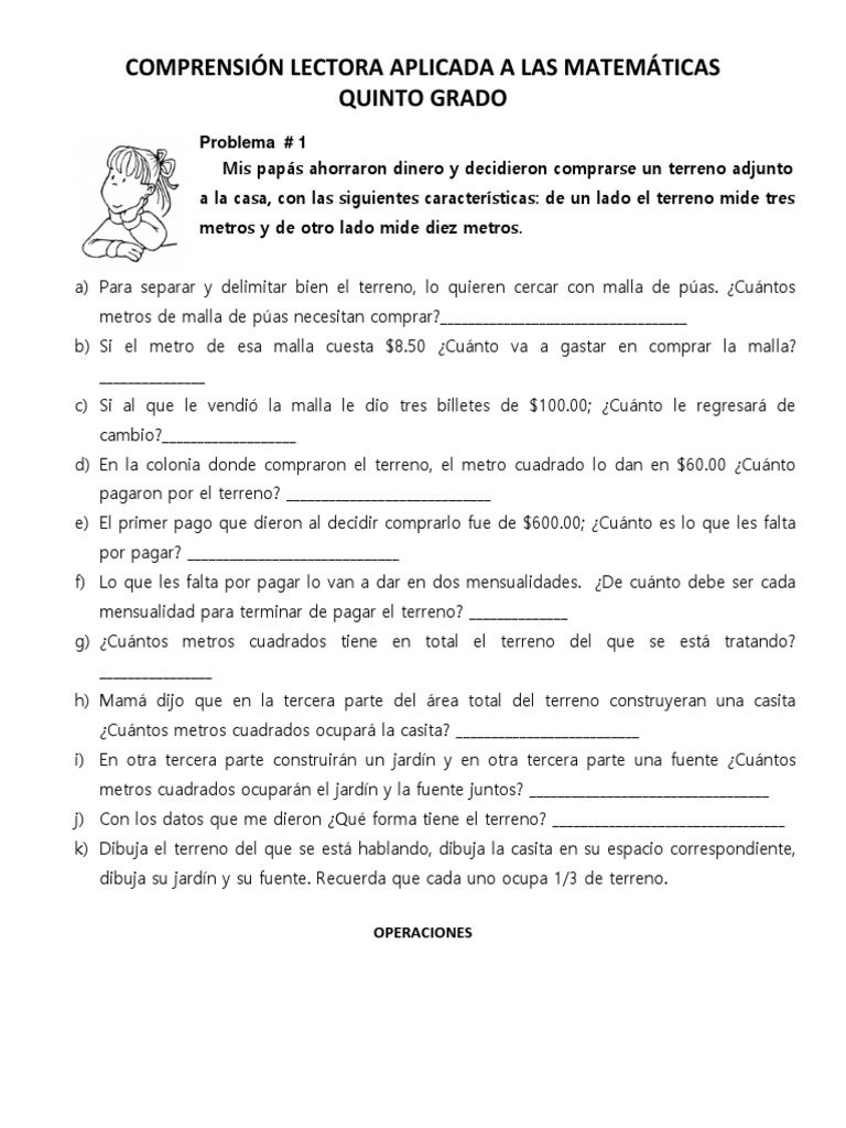 Compensión Lectora Aplicada A Las Matemáticas | PDF