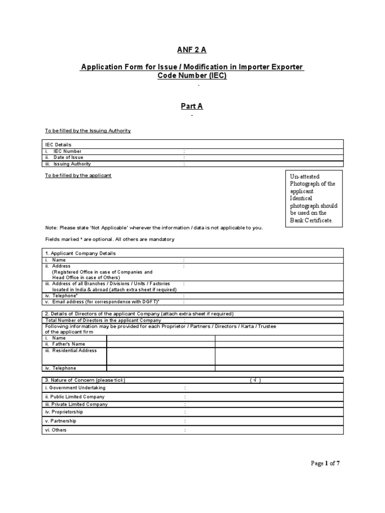 IEC Application Form Modification ANF2A | PDF | Government | Government ...