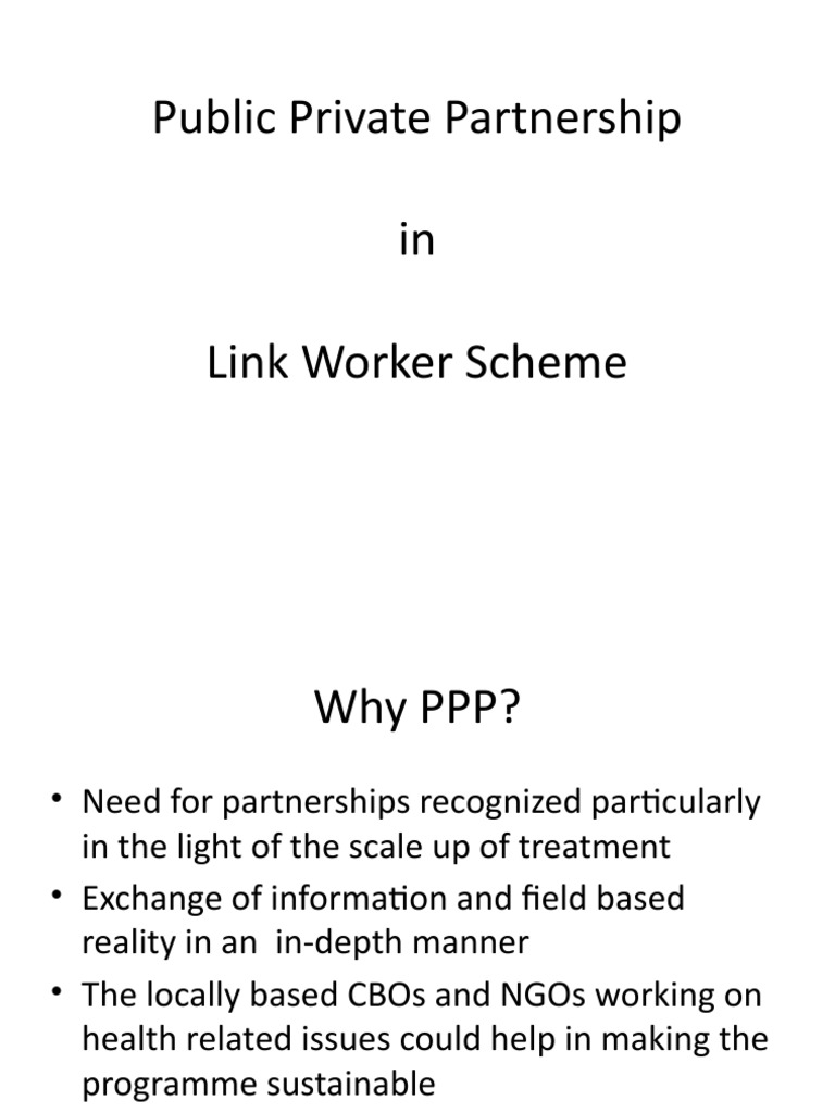 Link Worker Scheme - PPP | PDF | Self-Improvement | Wellness