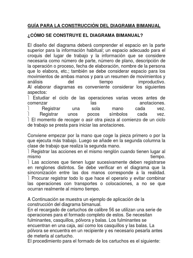 Cómo Hacer un Diagrama Bimanual | PDF | Cartucho (armas de fuego ...