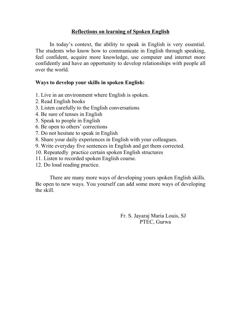 Reflections On Spoken English | PDF | Language Arts & Discipline