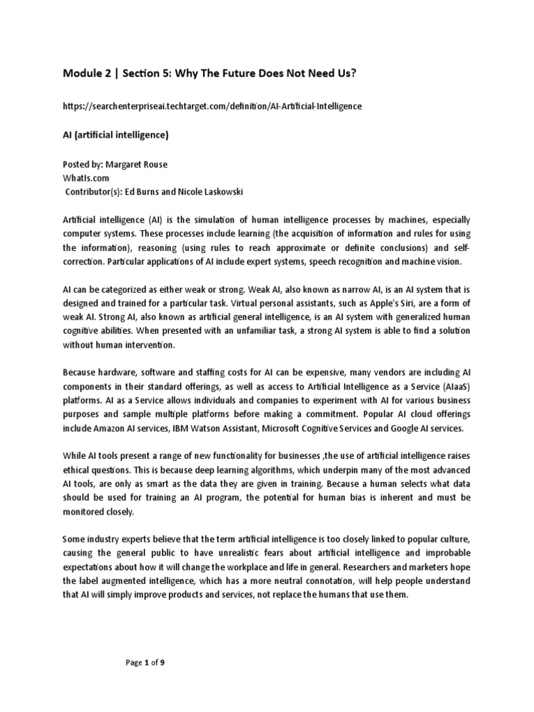 Module 2 Section 5 AI | PDF | Artificial Intelligence | Intelligence ...