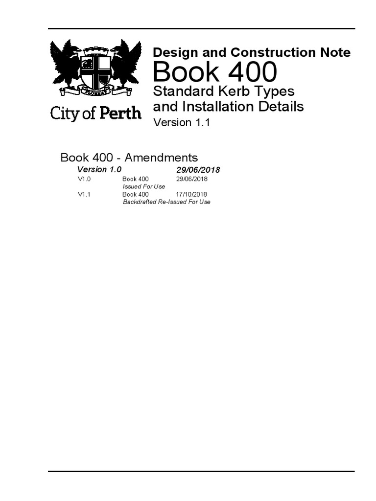 Book 400 Standard Kerb Types and Installation Details | PDF | Road ...
