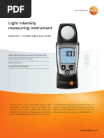 Light Intensity Measuring Instrument: Testo 540 - Pocket-Sized Lux ...