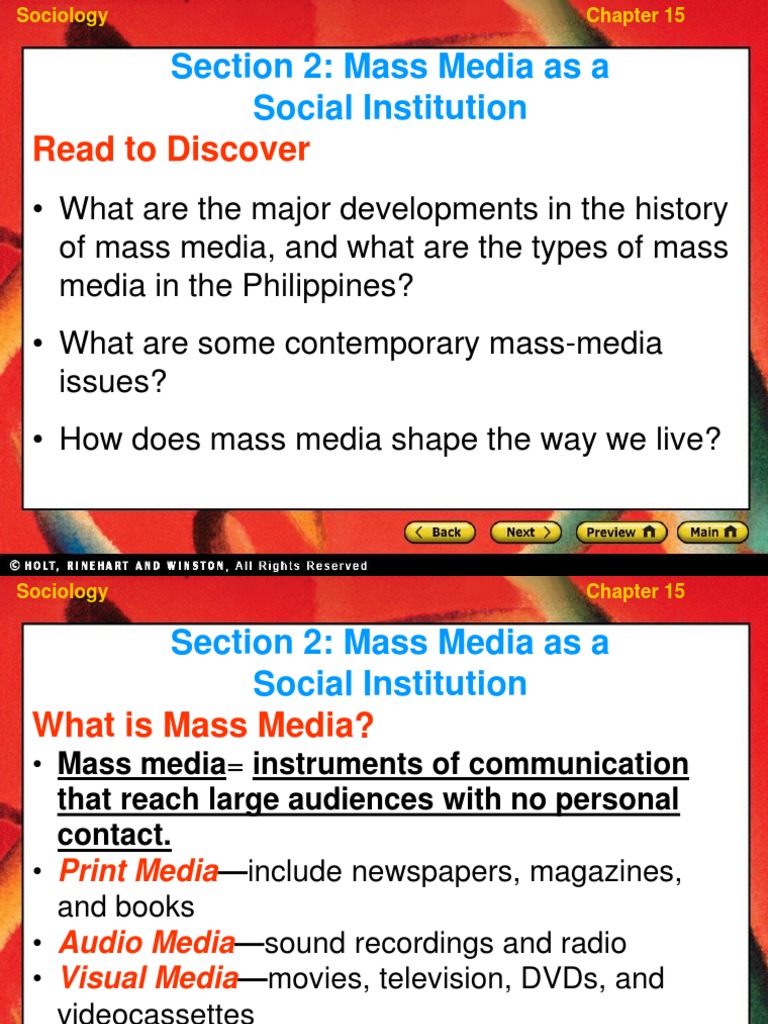 Mass Media | PDF | Mass Media | Sociology