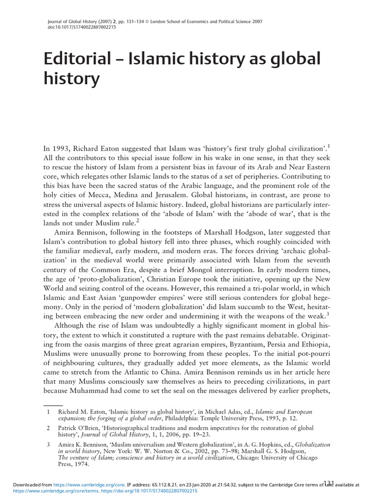 Review - Eaton - Islamic History As World History | PDF | Early Modern ...