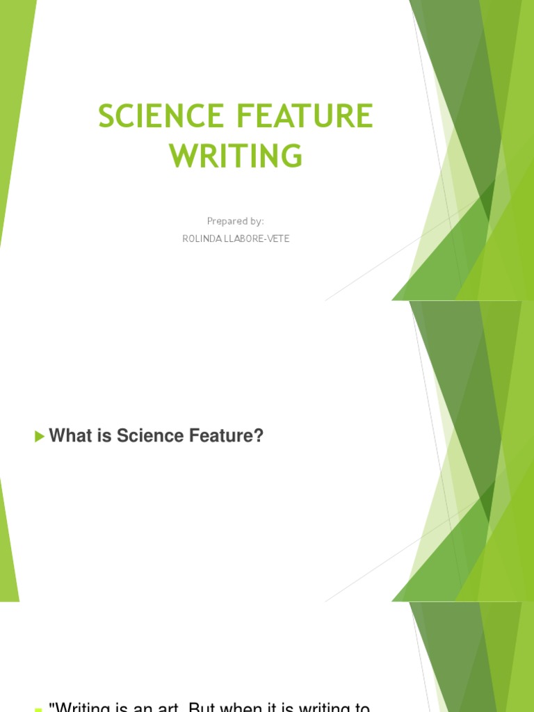 Science Feature Writing Powerpoint | Download Free PDF | Journalism ...