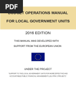 Budget Operations Manual For LGU's | PDF | Governance | Budget