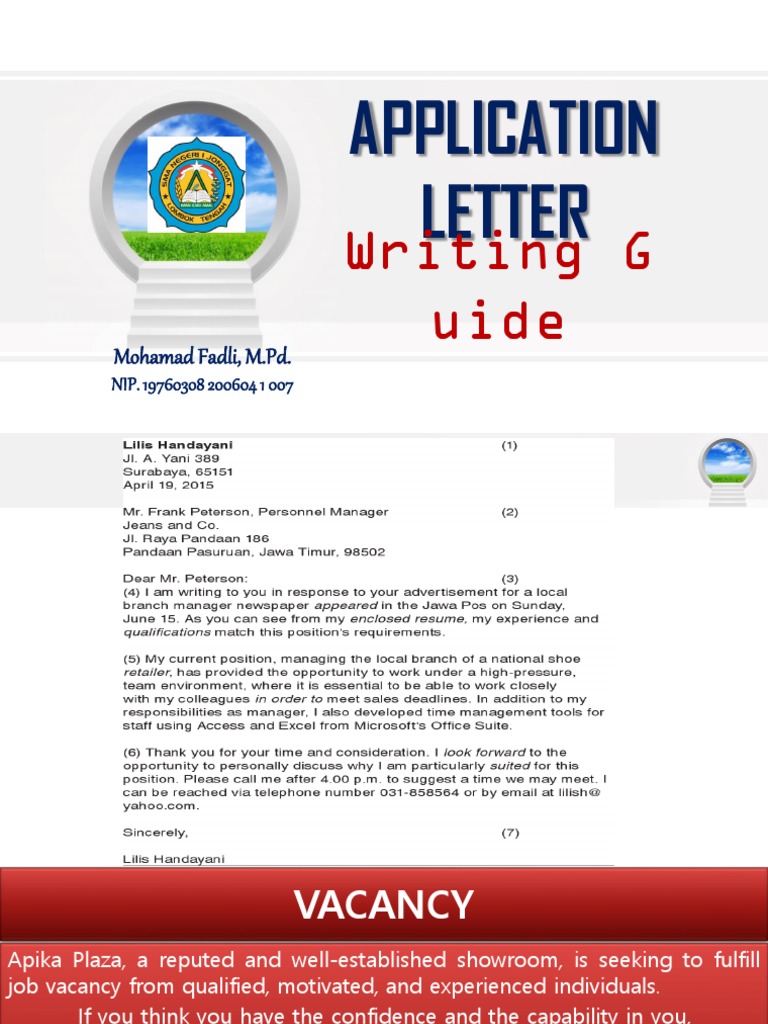 Application Letter - Letter