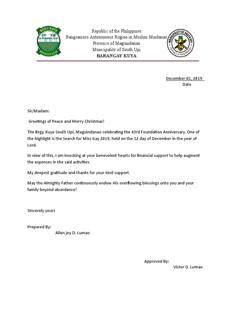 Solicitation Letter | PDF