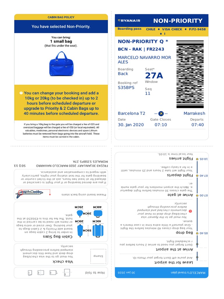 Boarding Pass PDF | PDF | Aviation | Airlines