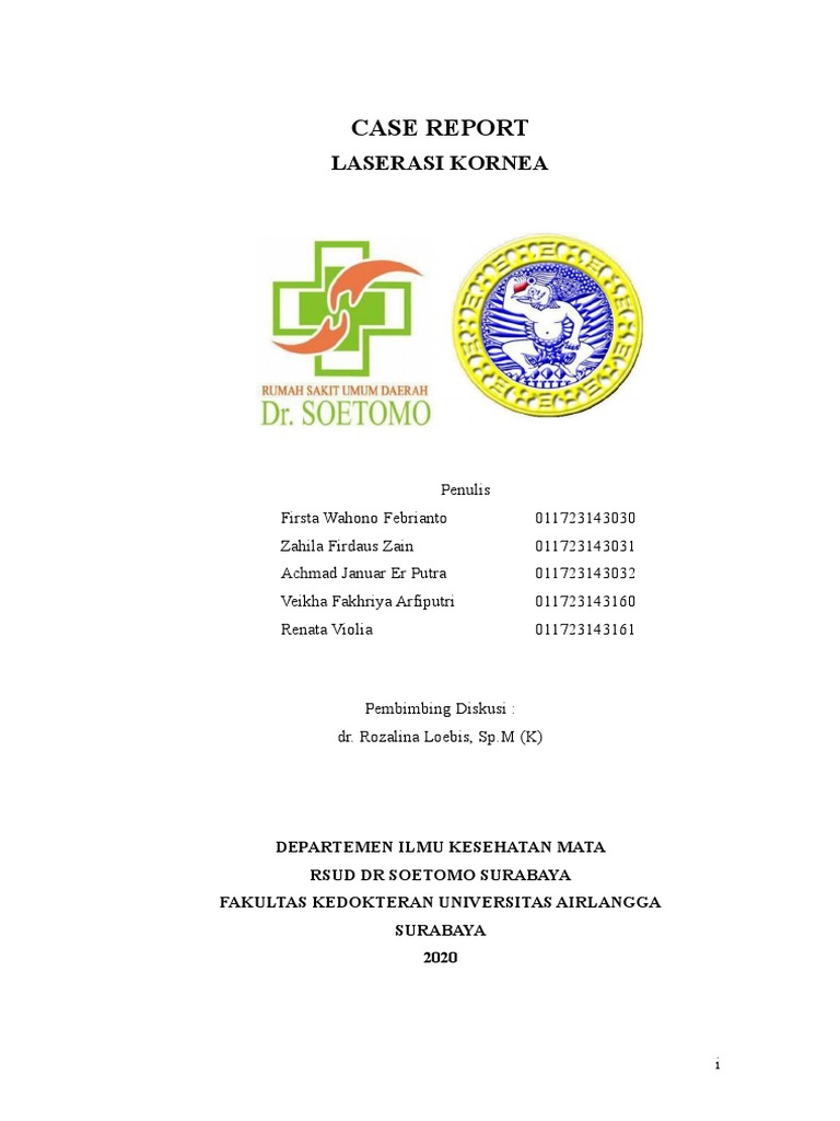 Case Report Kelompok Laserasi Kornea | PDF