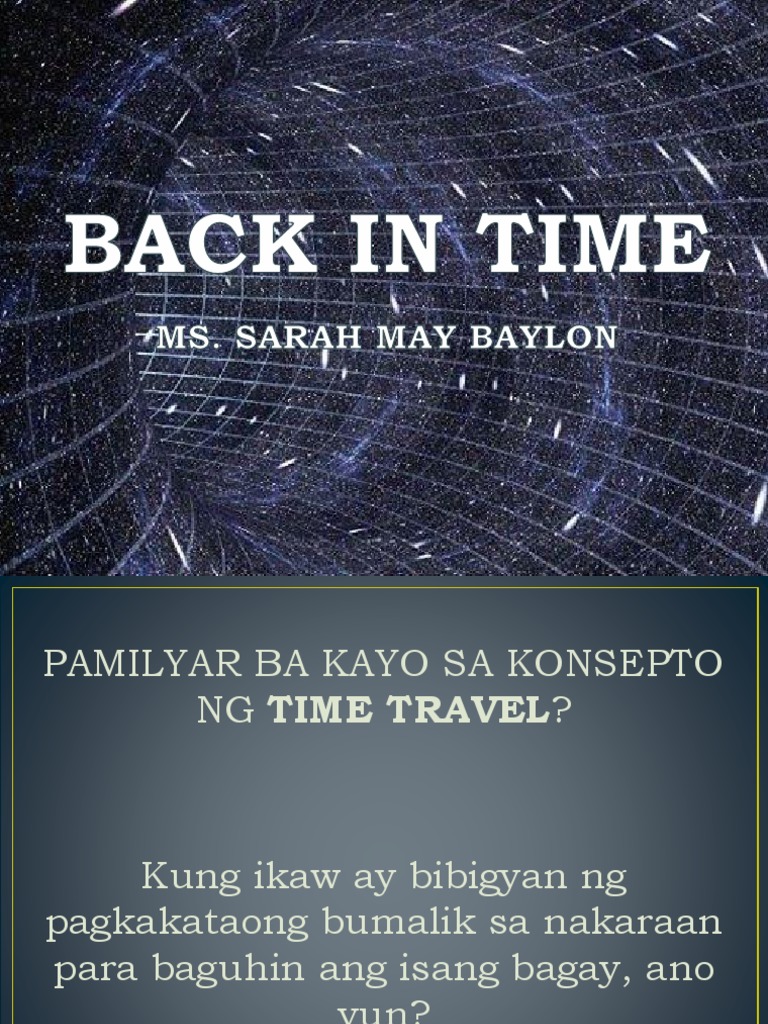 BACK IN TIME With Bible Verses | PDF