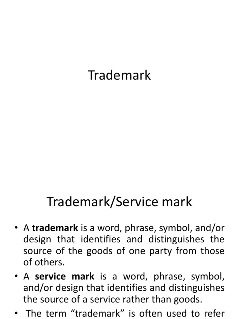 Trademark and Passing Off | PDF | Trademark | Intellectual Works Trademark and Passing Off | PDF | Trademark | Intellectual Works