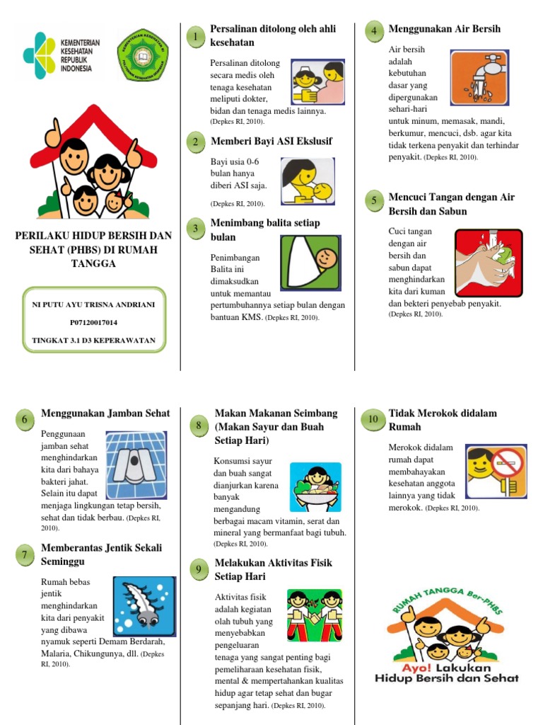 FIX Leaflet Phbs Rumah Tangga | PDF