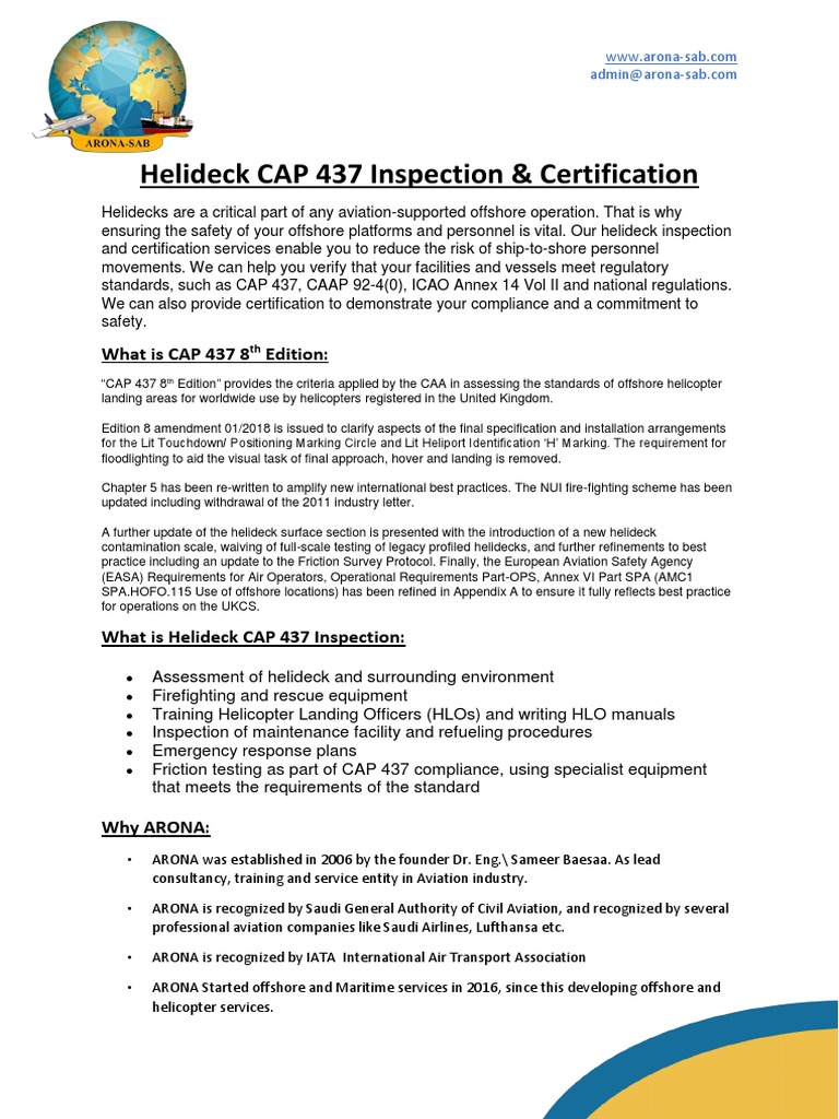 CAP 437 Inspection | PDF | Search And Rescue | Transport
