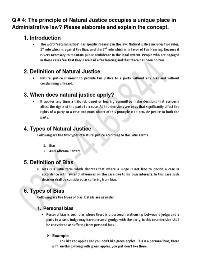 Principles of Natural Justice | PDF | Judge | Common Law