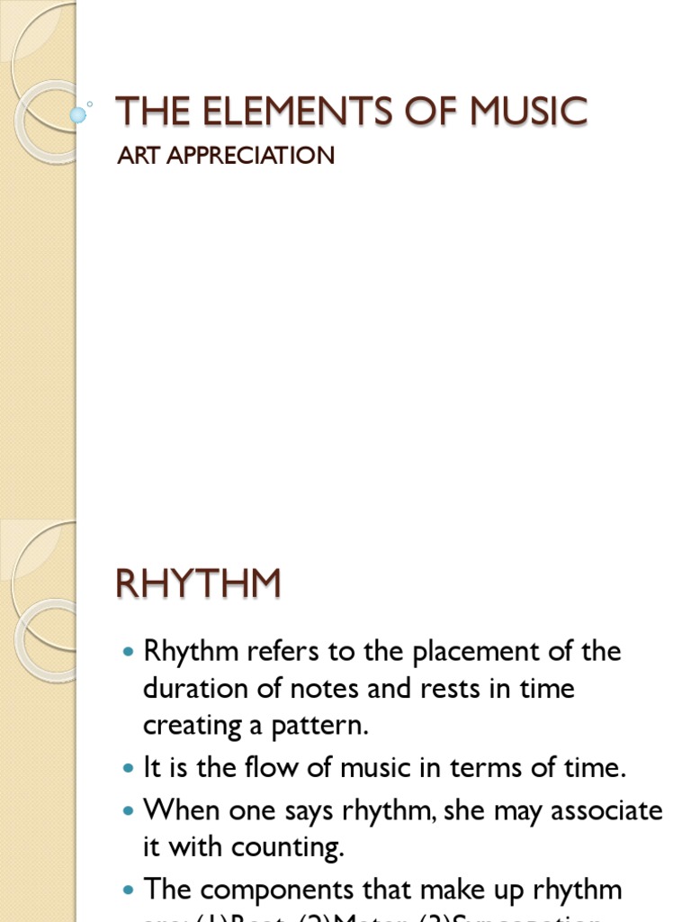 The Elements of Music | PDF | Rhythm | Tempo