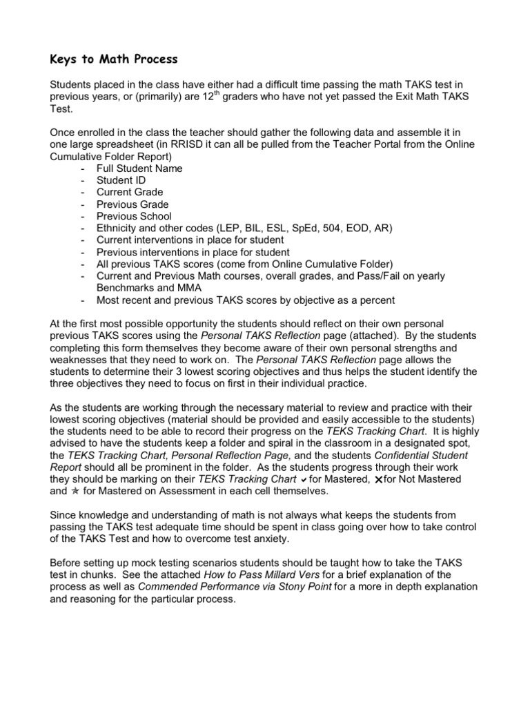 Keys To Math Process | PDF | Hypnosis | Applied Psychology