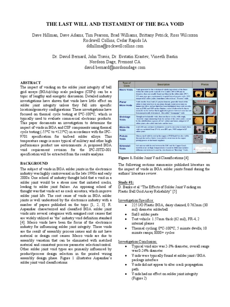 7 31B - C - Hillman BGA Void Paper | PDF | Solder | Soldering