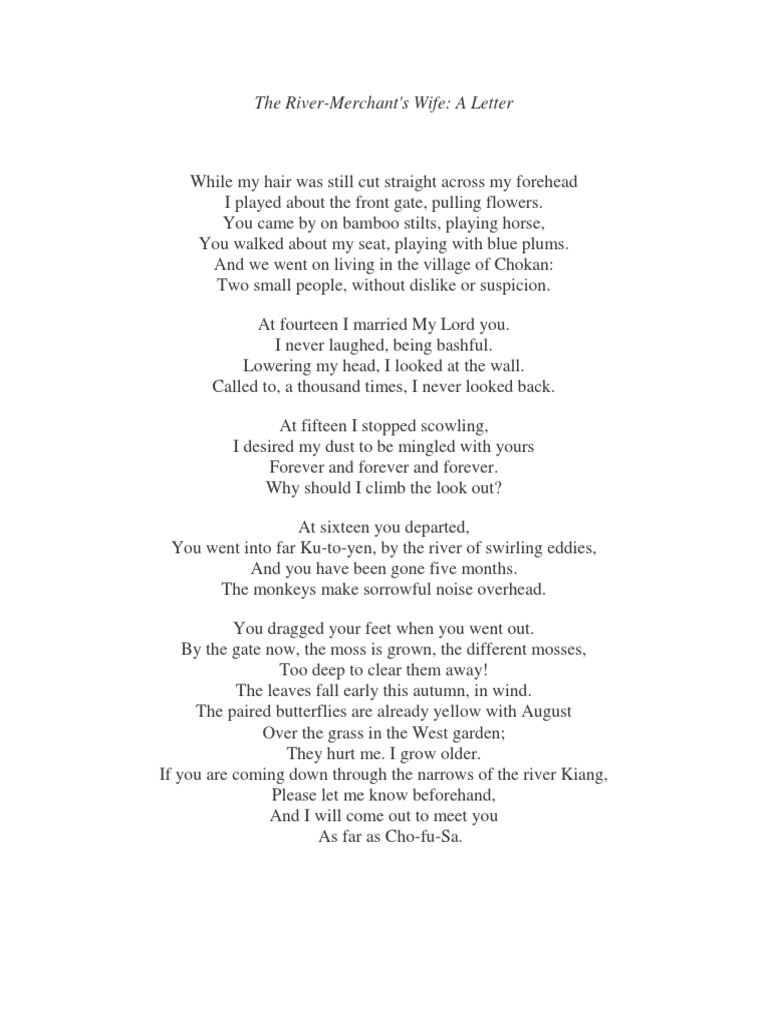 The River | PDF | Poetry | Love