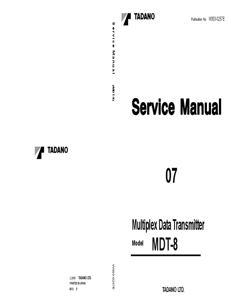 MDT Service Manual PDF | PDF | Power Supply | Electrical Connector