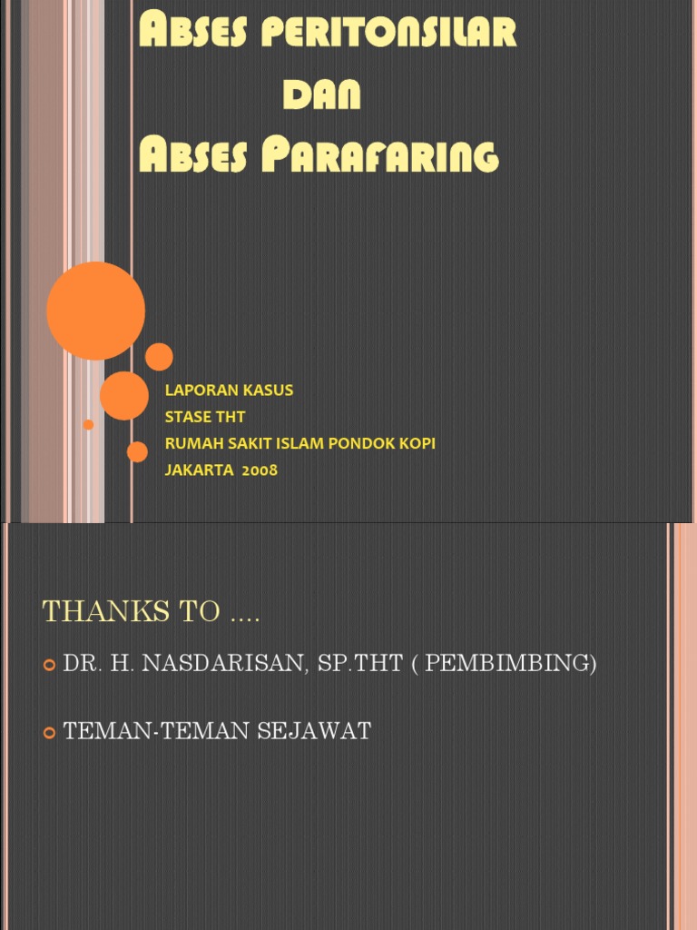 Laporan Kasus Abses Peritonsilar | PDF